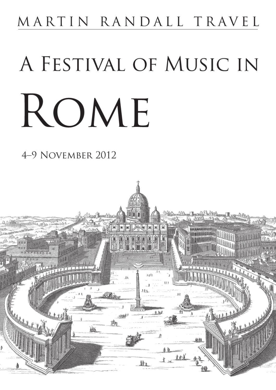 A Festival of Music in Rome by Martin Randall Travel - Issuu