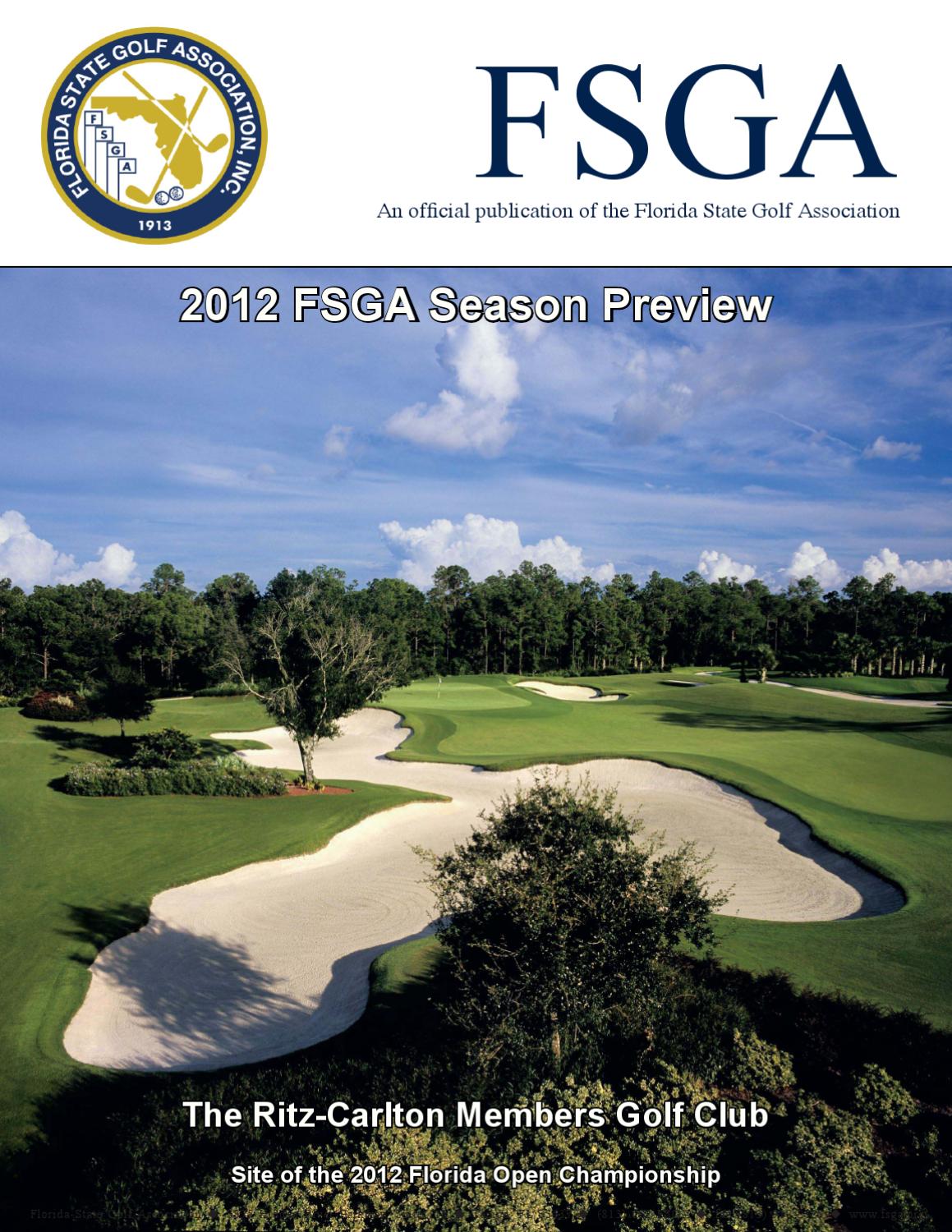 2012 FSGA Season Preview by Florida State Golf Association - Issuu