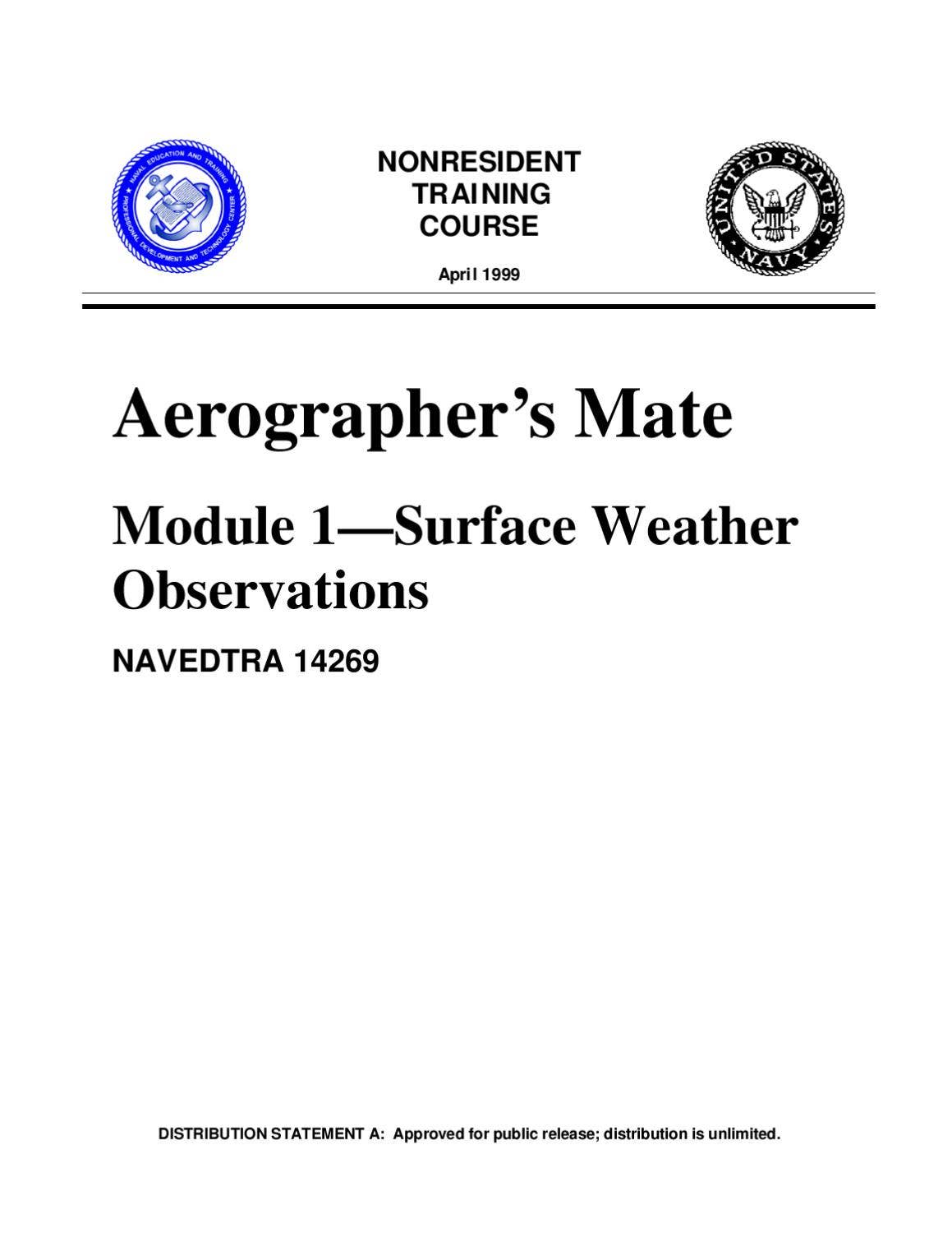 Aerographer's Mate - Surface Weather Observations by Lee McDermot - Issuu