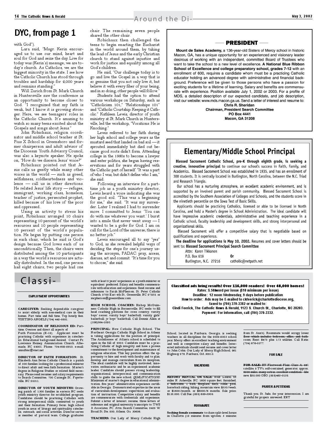 May 3, 2002 by Catholic News Herald - Issuu