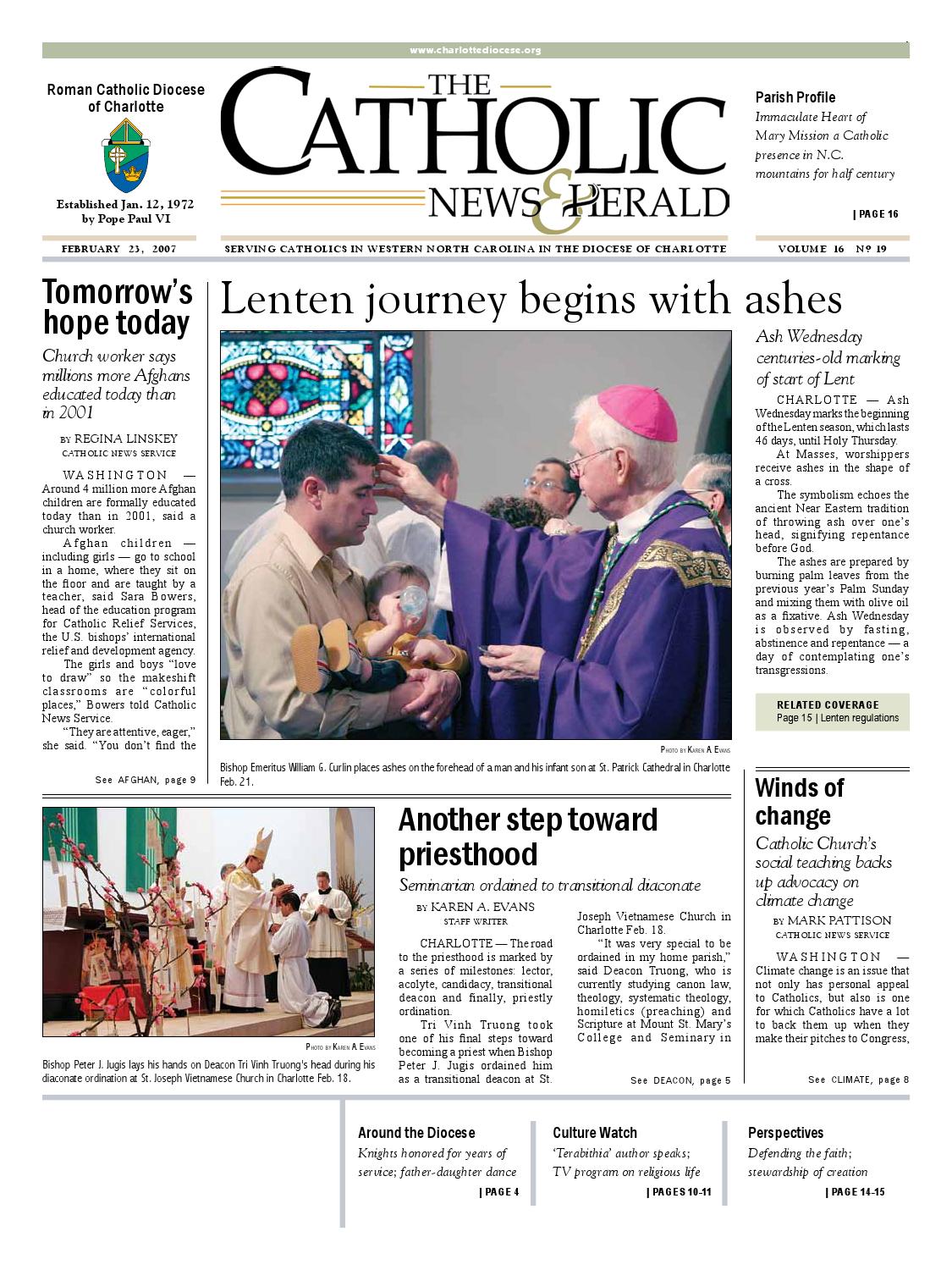 Feb. 23, 2007 by Catholic News Herald - Issuu