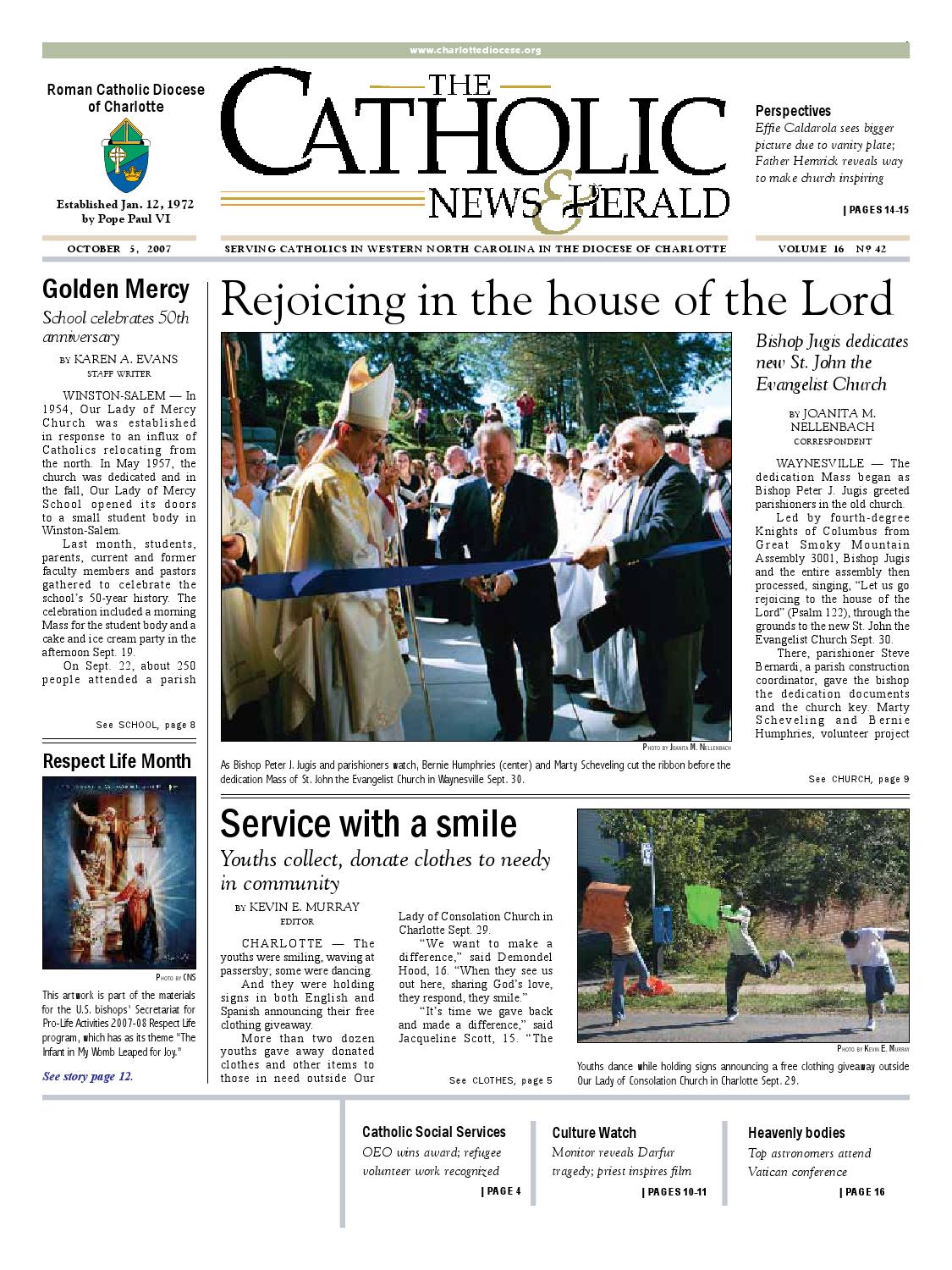Oct. 5, 2007 by Catholic News Herald - Issuu