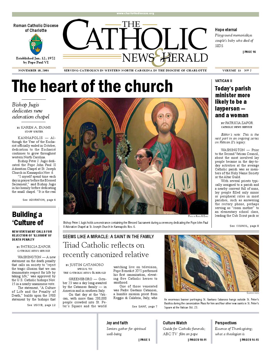 Nov. 18, 2005 by Catholic News Herald - Issuu