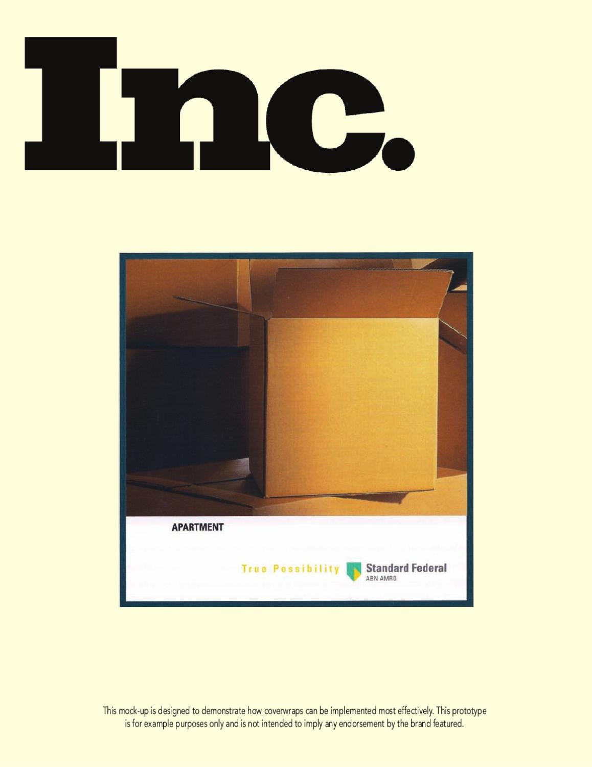 STANDARD FEDERAL - Mockup Example of Magazine Cover Wrap Marketing ...