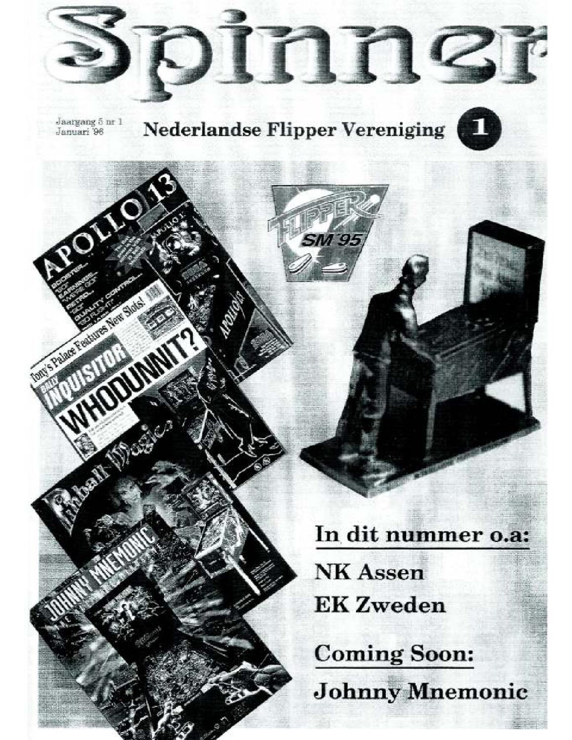 1996 - 01 - Spinner Magazine by Nederlandse Flipper Vereniging - Issuu