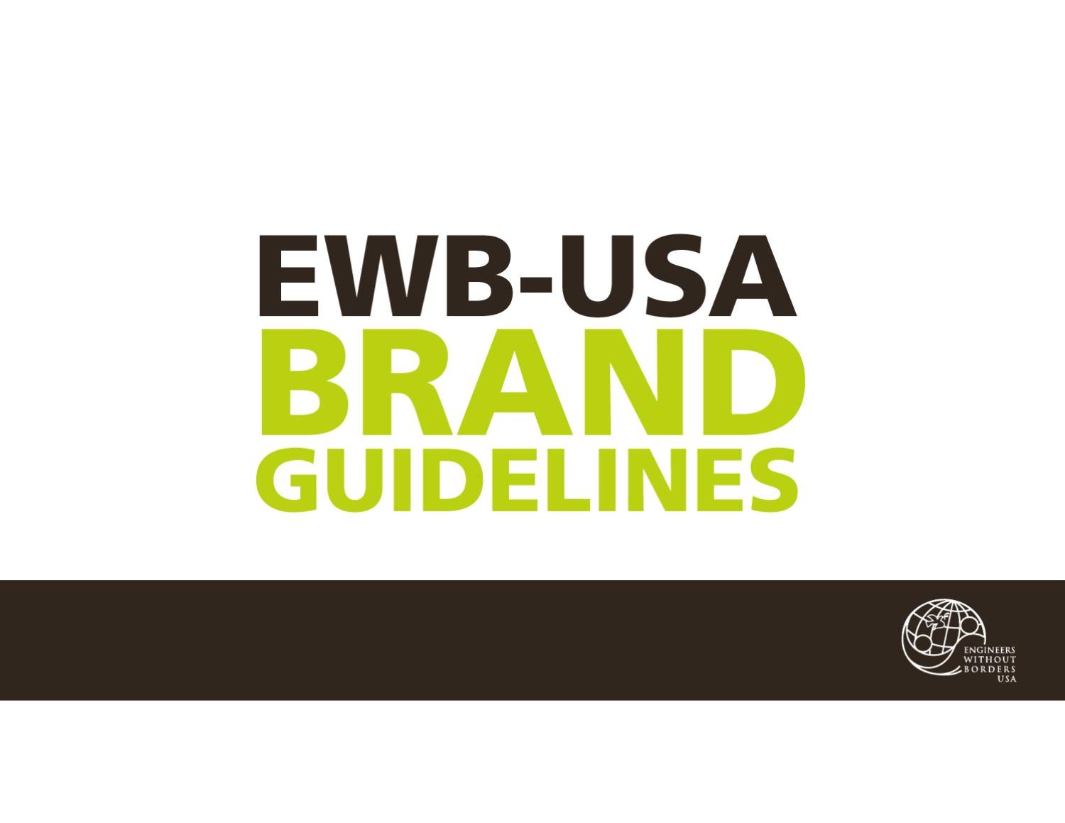 EWB-USA Brand Guidelines by Engineers Without Borders USA - Issuu