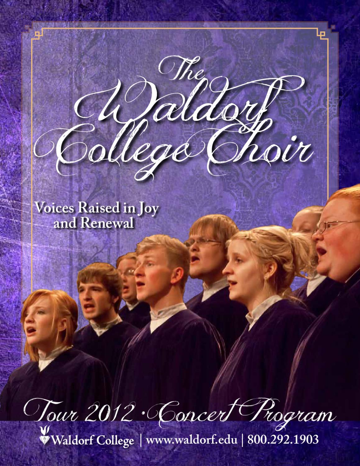 The Waldorf Choir Tour Program 2012 by Waldorf University - Issuu
