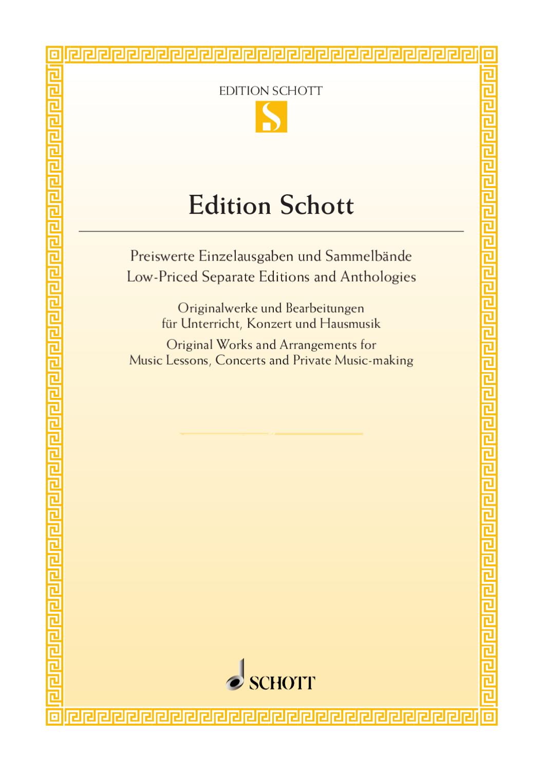Edition Schott Einzelausgaben 2012 by Schott Music - Issuu