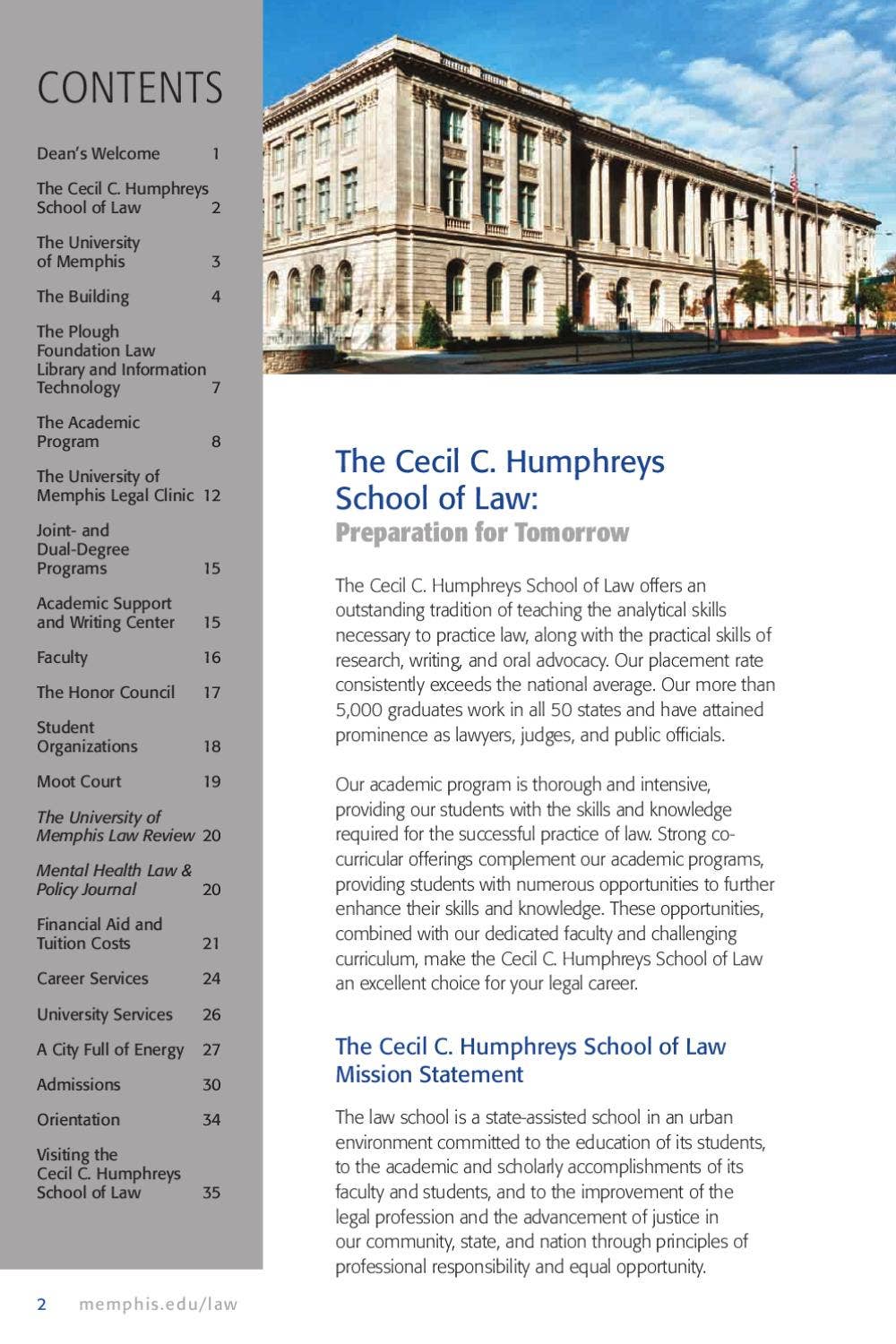 Cecil C. Humphreys School of Law by University of Memphis - Issuu