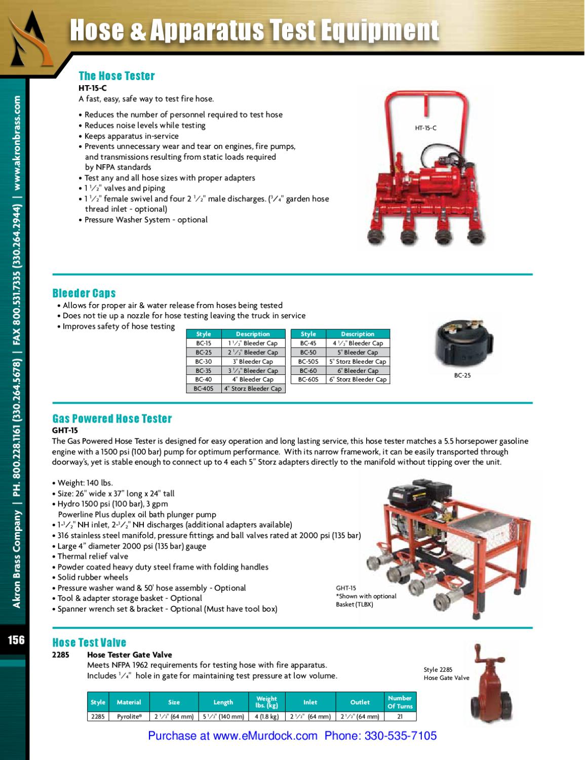 Akron Brass Fire Hose Fittings Adapters Nozzles Department Monitors ...