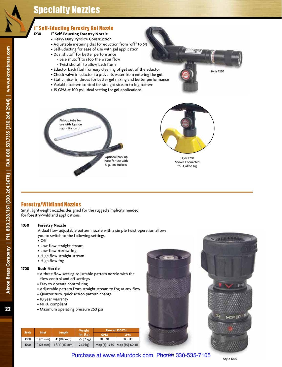 Akron Brass Fire Hose Fittings Adapters Nozzles Department Monitors ...