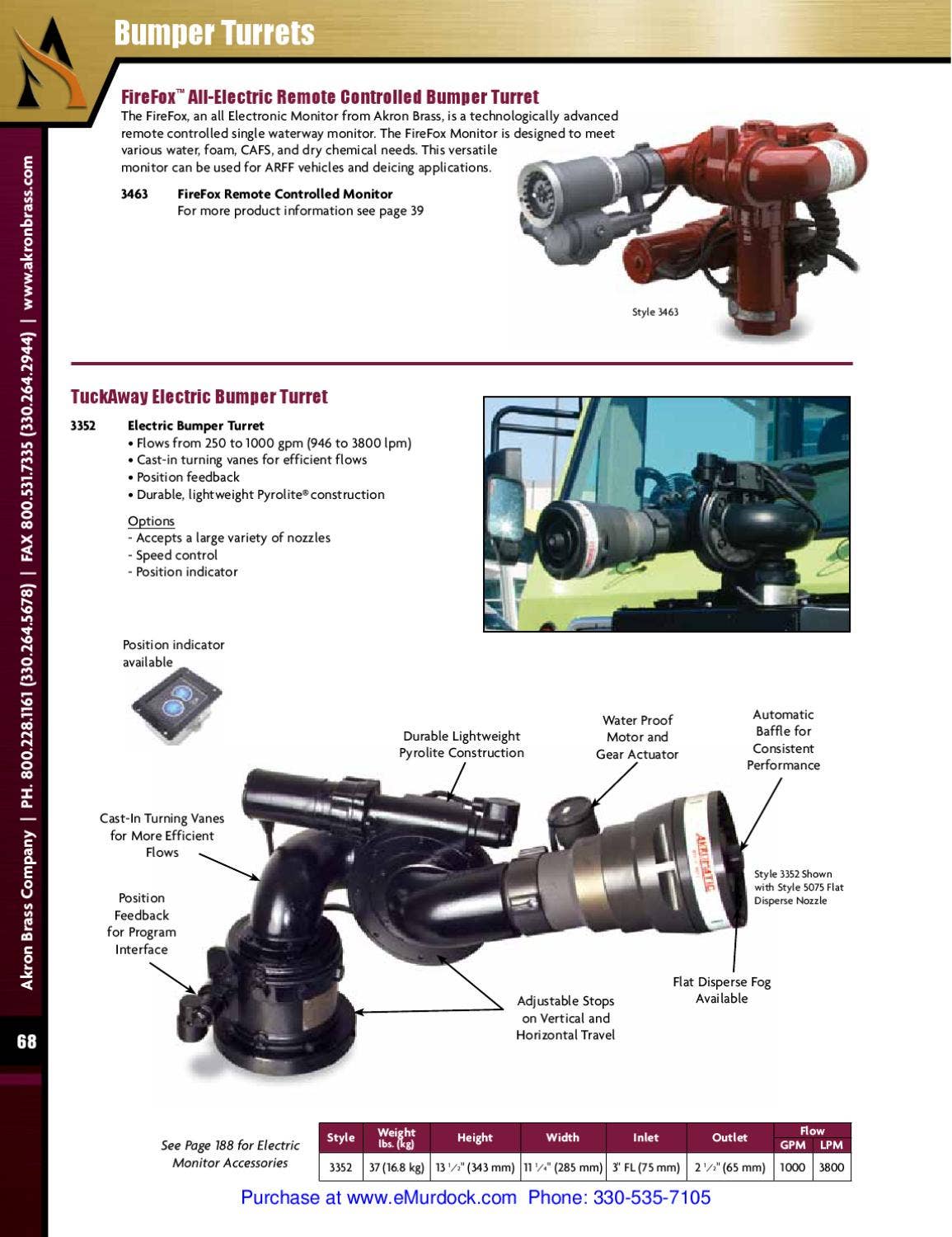 Akron Brass Fire Hose Fittings Adapters Nozzles Department Monitors ...