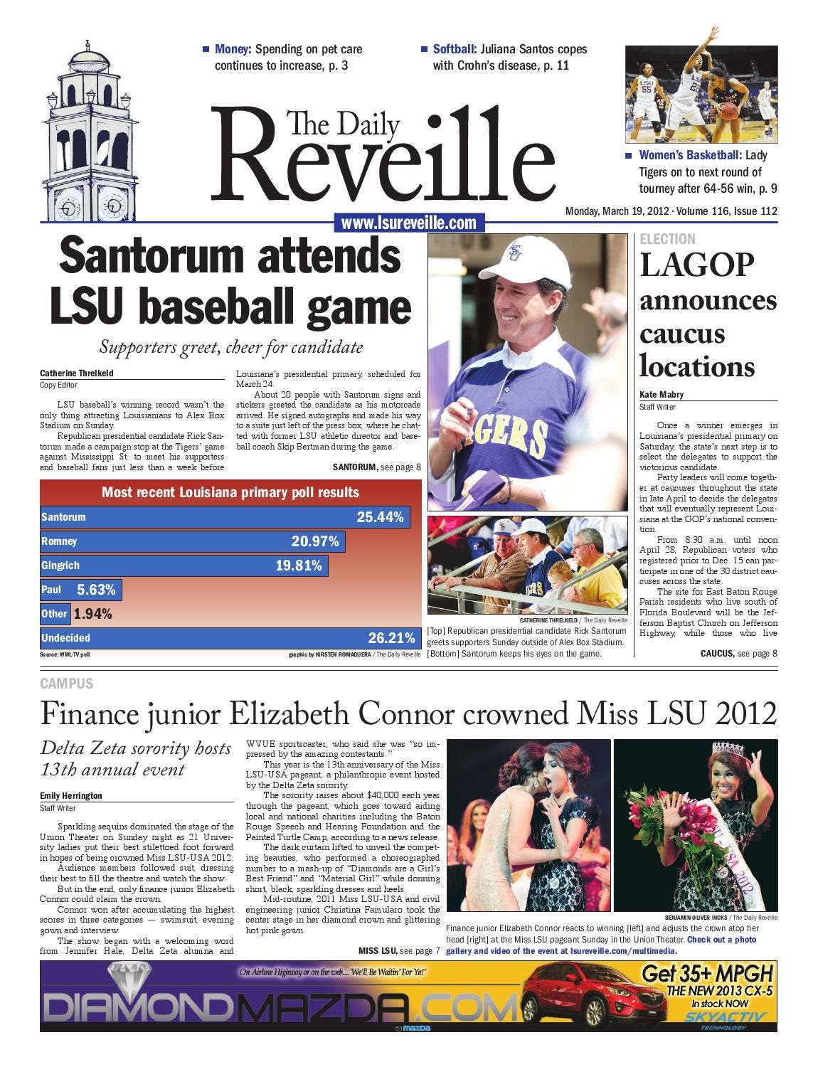 The Daily Reveille - March 19, 2012 by Reveille - Issuu