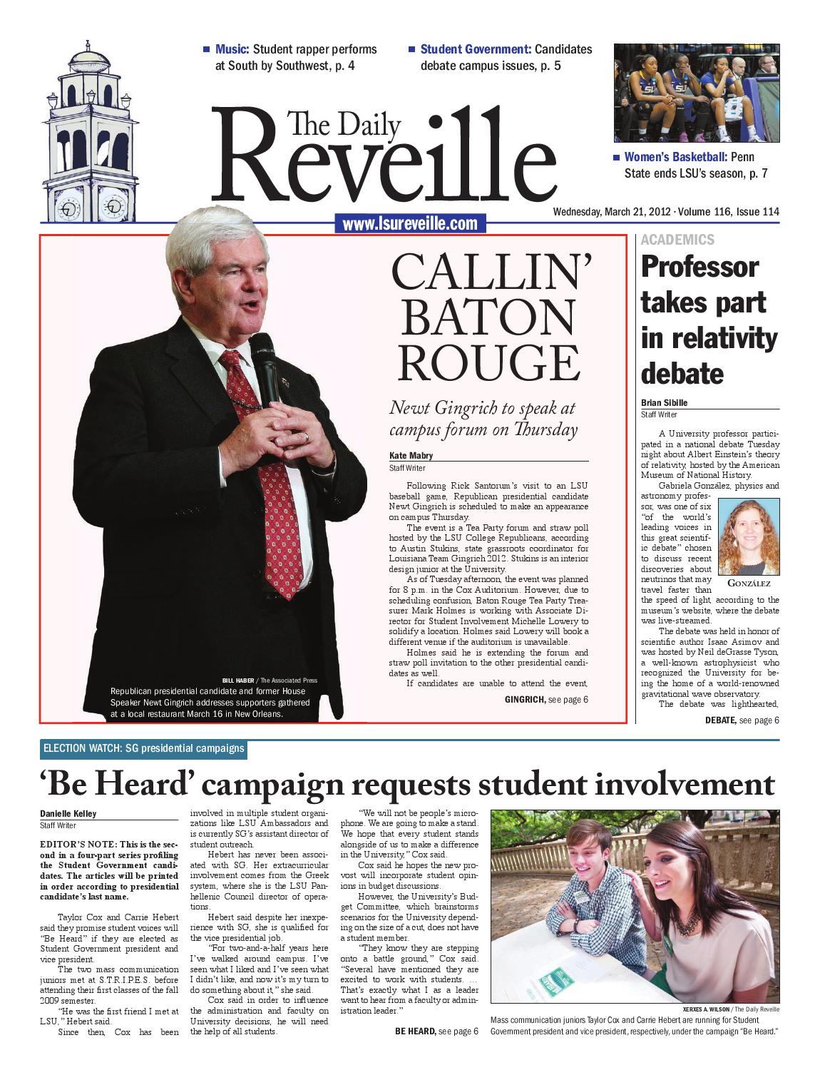 The Daily Reveille: March 21, 2012 by Reveille - Issuu