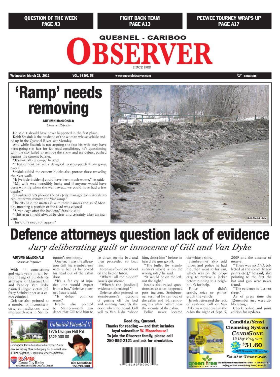 Quesnel Cariboo Observer, March 23, 2012 by Black Press Media Group - Issuu