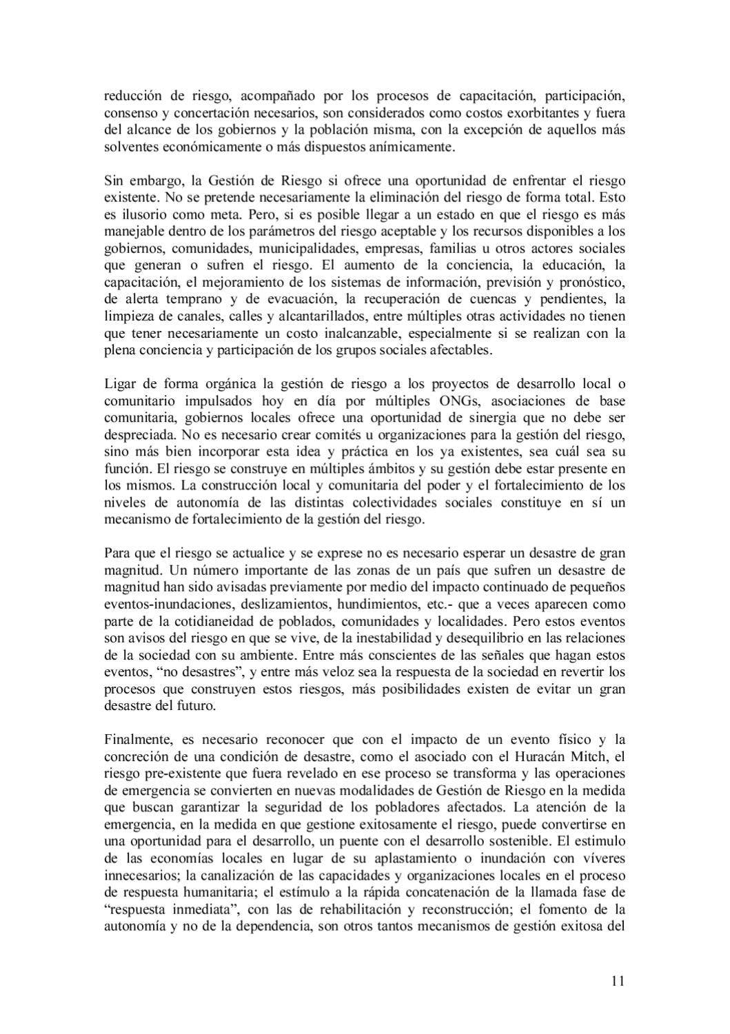 sobre la gestion de riesgos allan lavell by julian rivas - Issuu