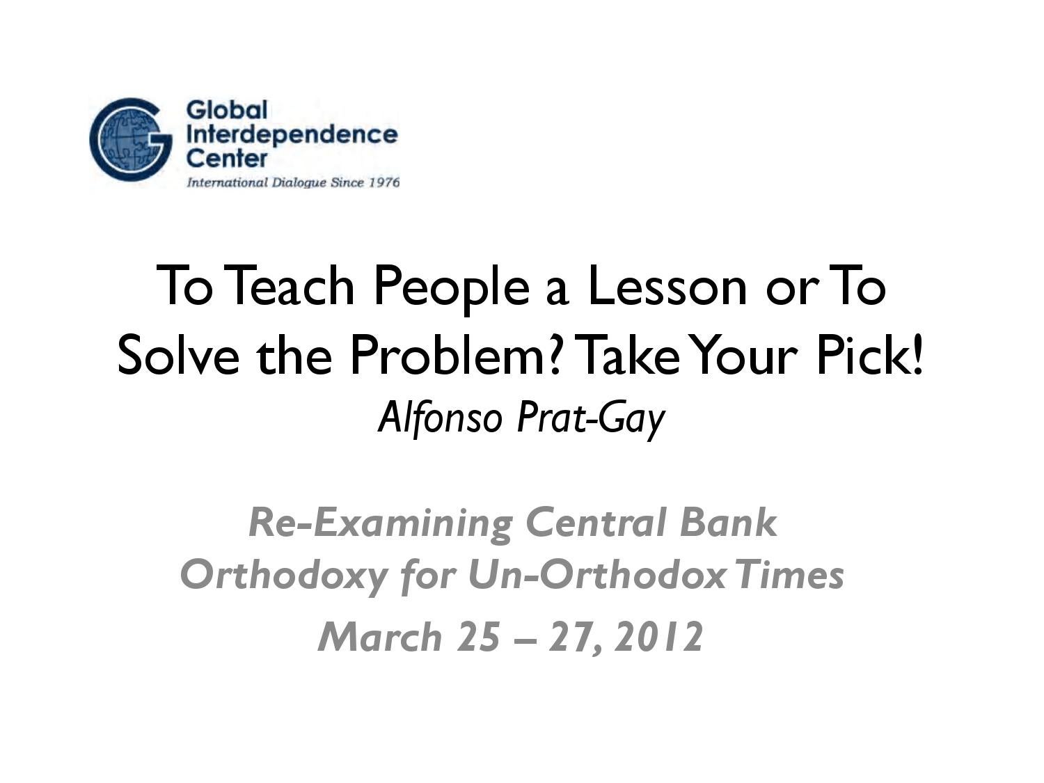 To Teach People a Lesson or To Solve the Problem? Take Your Pick! by ...