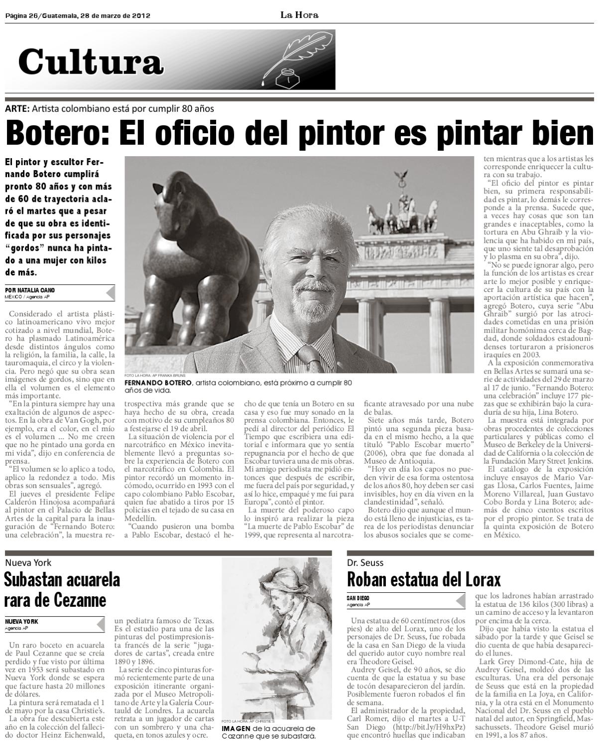 Pablo Escobar Muerto Botero