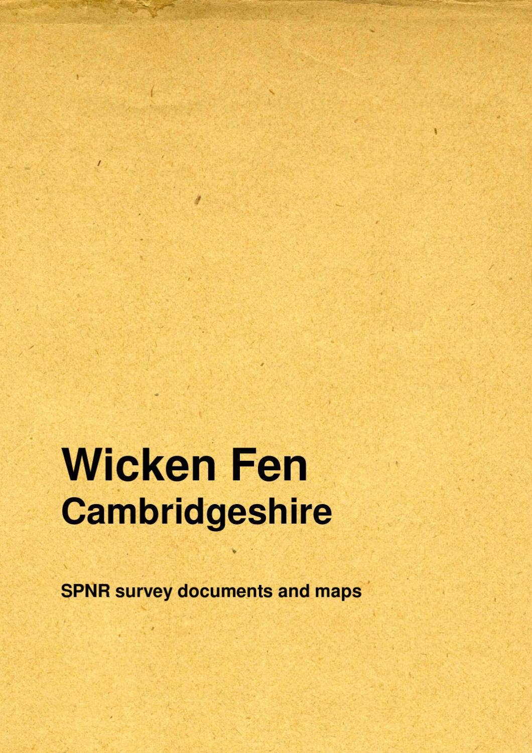 Wicken Fen SPNR Surveys and Maps by The Wildlife Trusts - Issuu