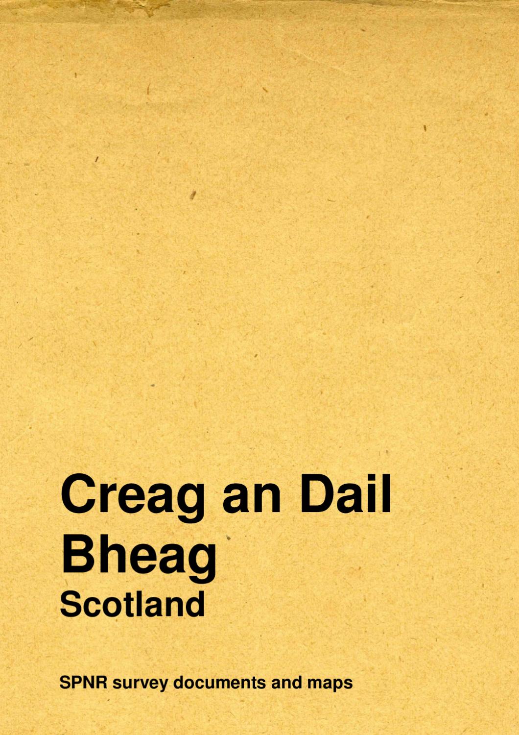 Creag an Dail Bheag SPNR Surveys and Maps by The Wildlife Trusts - Issuu