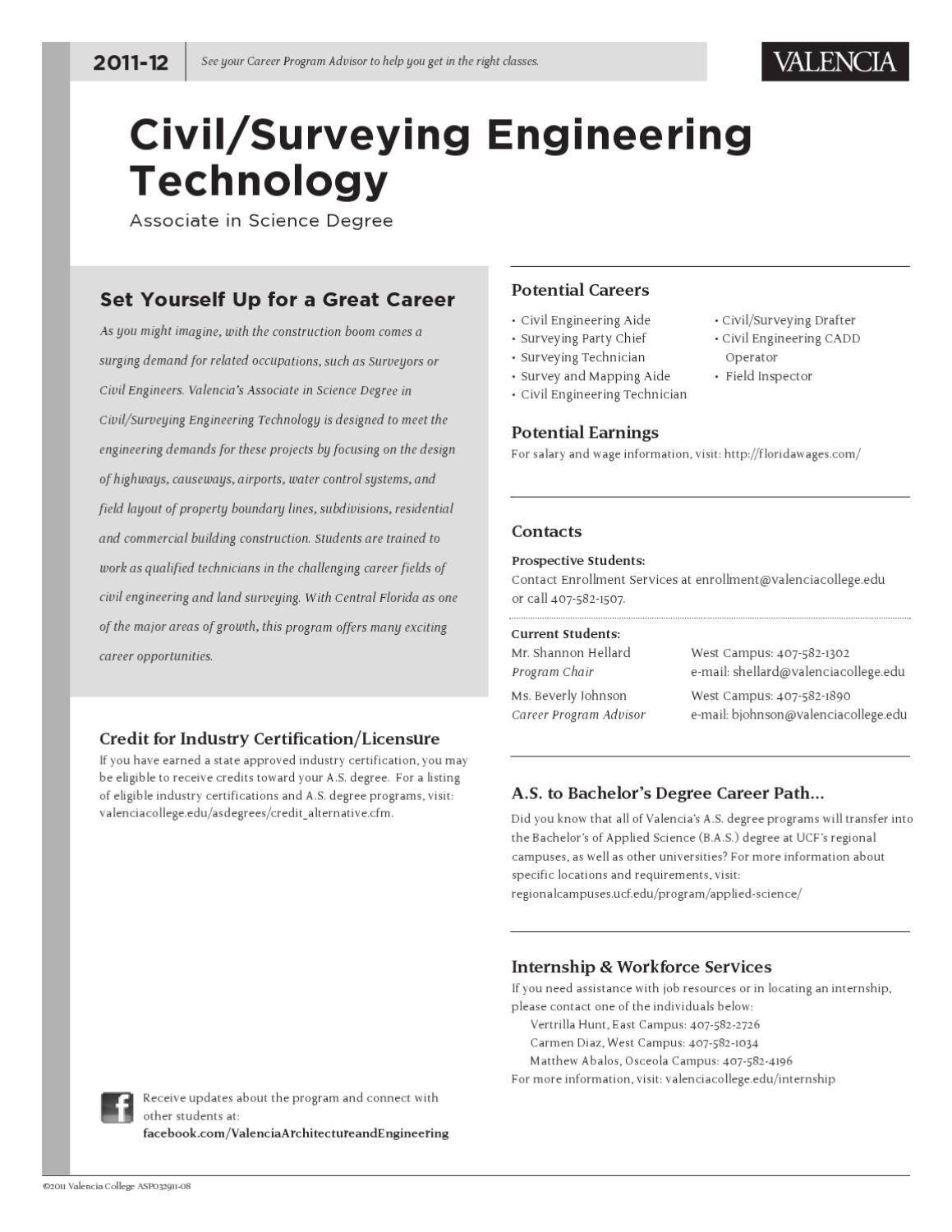 /CivilSurveyingEngineeringTech by Valencia College - Issuu