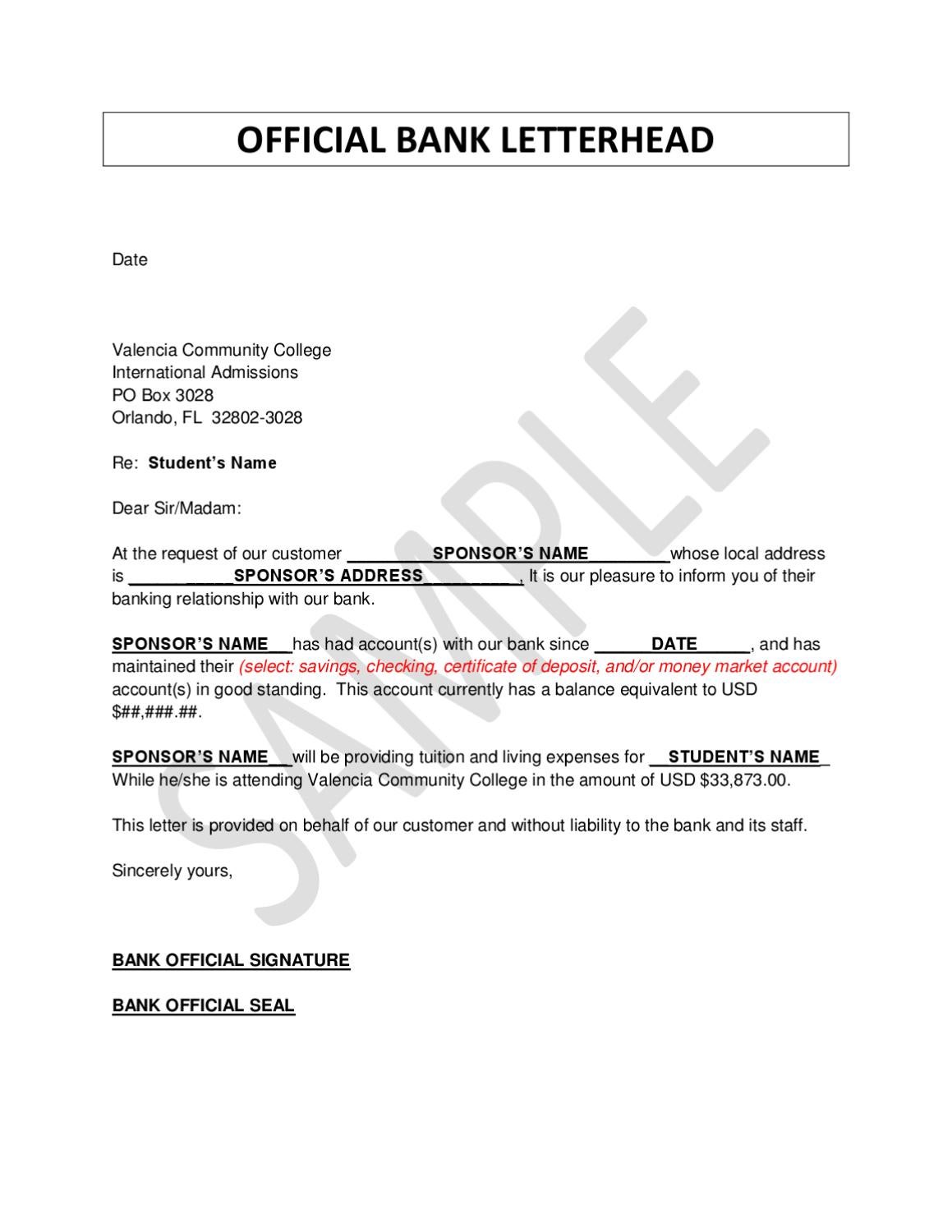 /BANKLETTERSAMPLE by Valencia College - Issuu