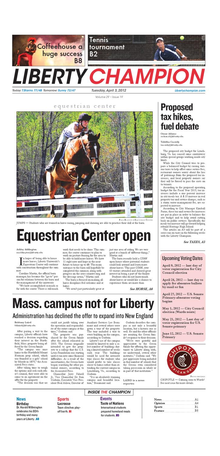 Liberty Champion April 3, 2012 by Liberty Champion - Issuu