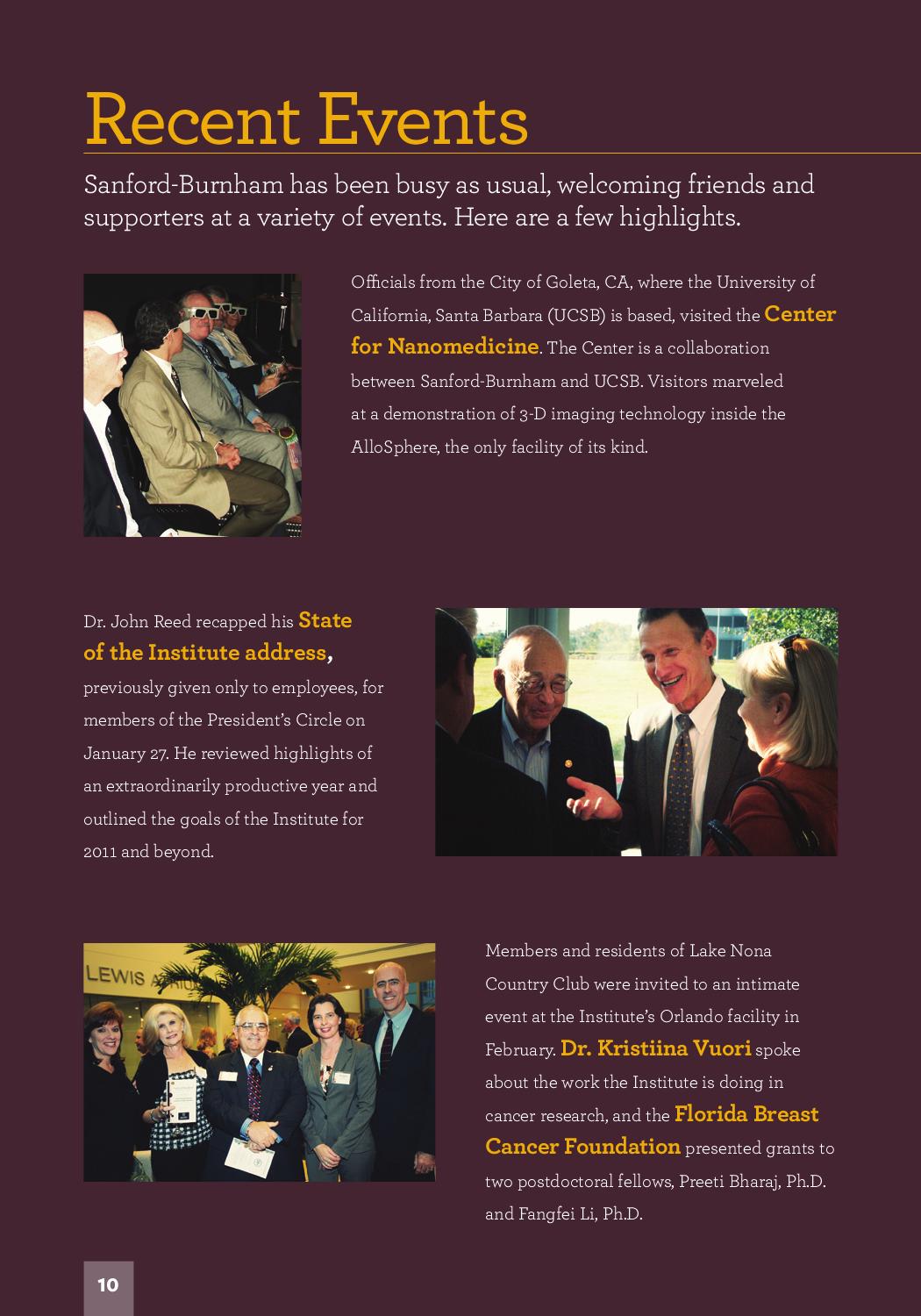 Spring 2011 by Sanford Burnham Prebys Medical Discovery Institute - Issuu