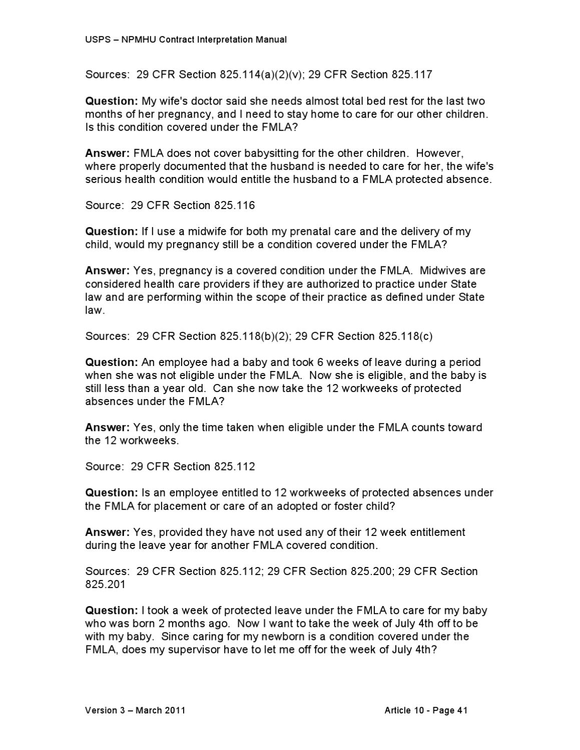 CONTRACT INTERPRETATION MANUAL (CIM) Version 3 by National Postal Mail ...