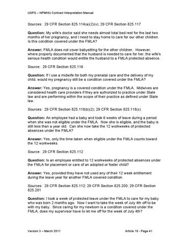 CONTRACT INTERPRETATION MANUAL (CIM) Version 3 by National Postal Mail ...