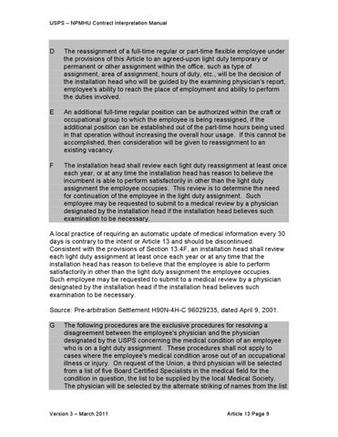 CONTRACT INTERPRETATION MANUAL (CIM) Version 3 by National Postal Mail ...