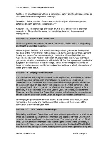CONTRACT INTERPRETATION MANUAL (CIM) Version 3 by National Postal Mail ...