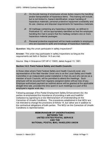CONTRACT INTERPRETATION MANUAL (CIM) Version 3 by National Postal Mail ...