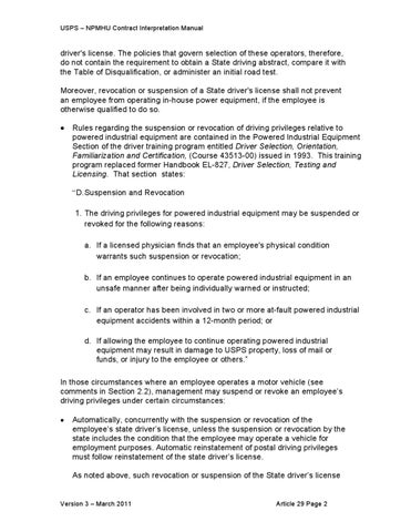 CONTRACT INTERPRETATION MANUAL (CIM) Version 3 by National Postal Mail ...