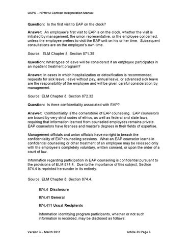 CONTRACT INTERPRETATION MANUAL (CIM) Version 3 by National Postal Mail ...