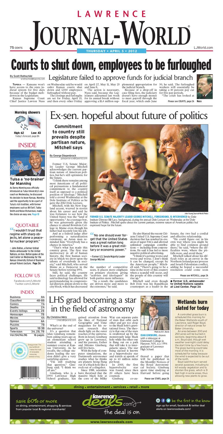 Lawrence Journal-World 04-05-12 by Lawrence Journal-World - Issuu