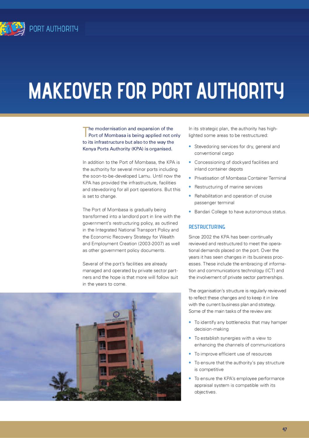 Kenya Port Handbook 2012-13 by Land & Marine Publications Ltd. - Issuu