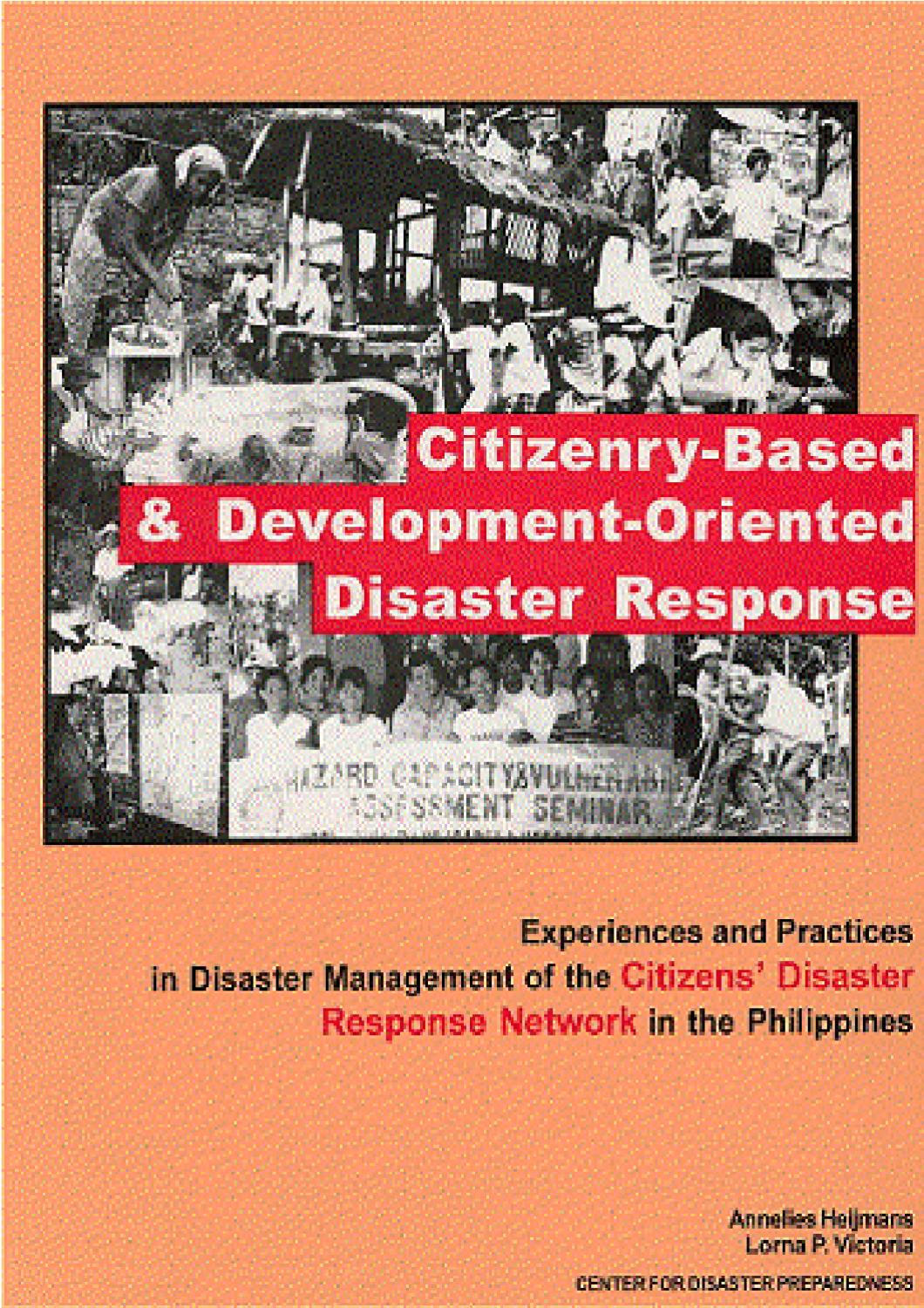 Citizenry-Based & Development-Oriented Disaster Response by Center for ...