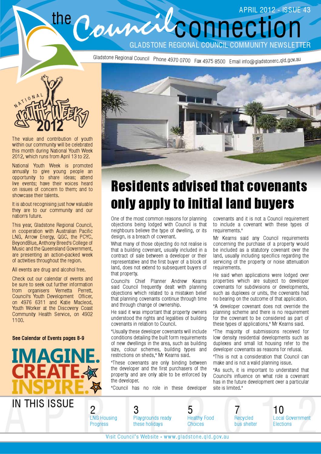 Council Connection Newsletter April 2012 by Gladstone Regional Council ...