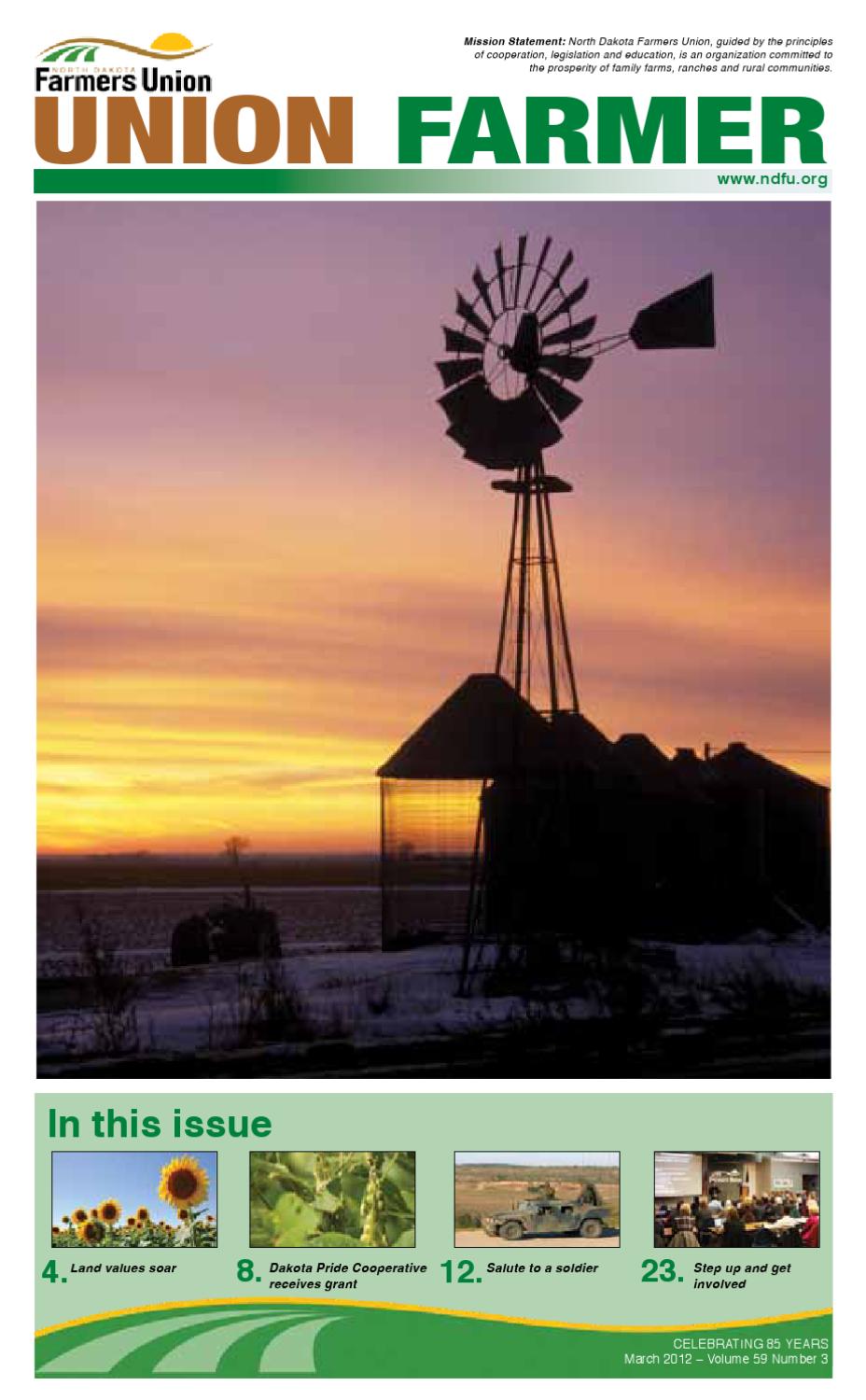 March Union Farmer by North Dakota Farmers Union - Issuu