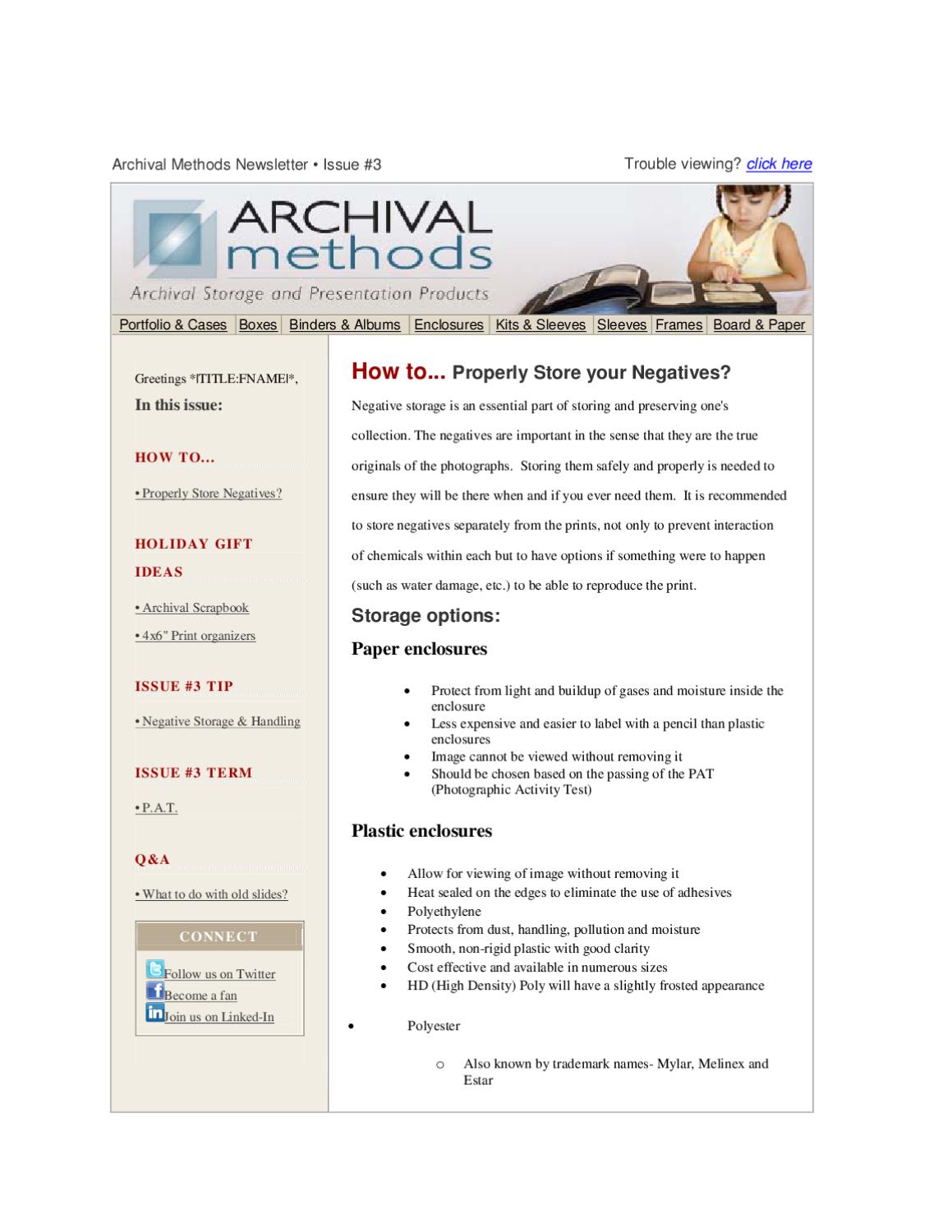 Newsletter Issue 3 by Archival Methods - Issuu