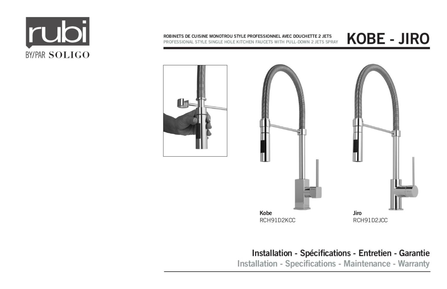 Jiro and Kobe kitchen faucets installation manual by Rubi_Soligo_2 - Issuu
