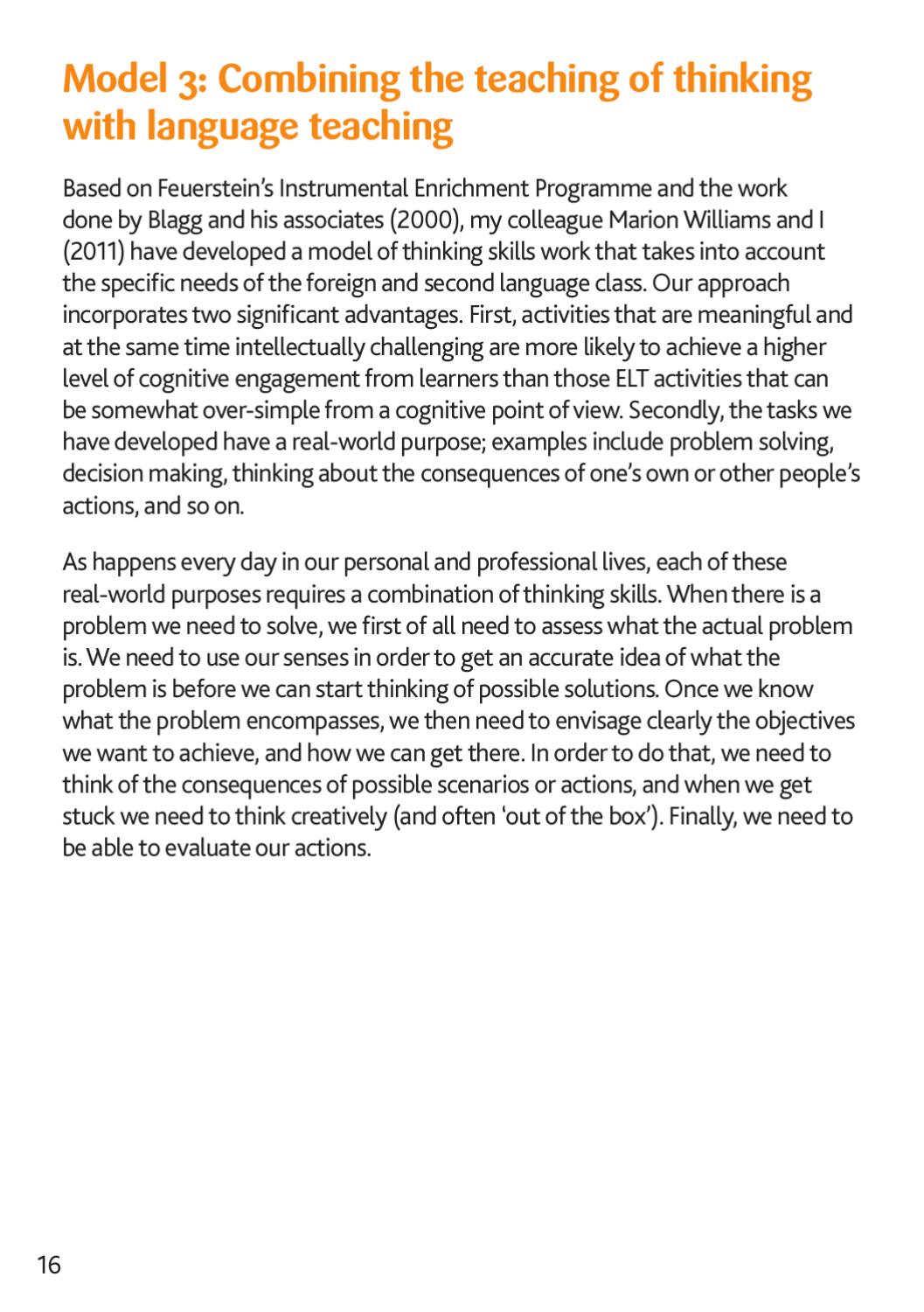 Developing thinking skills in the young learners' classroom (Part 3) by ...