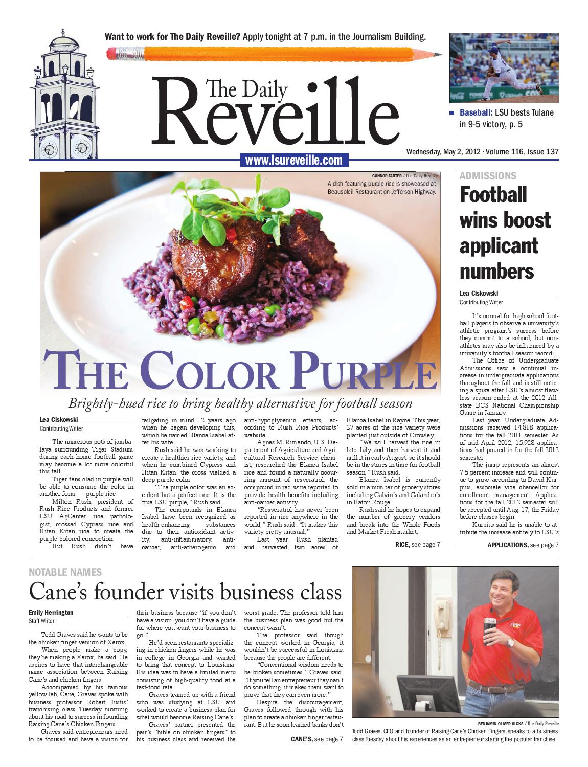 The Daily Reveille - May 2, 2012 by Reveille - Issuu