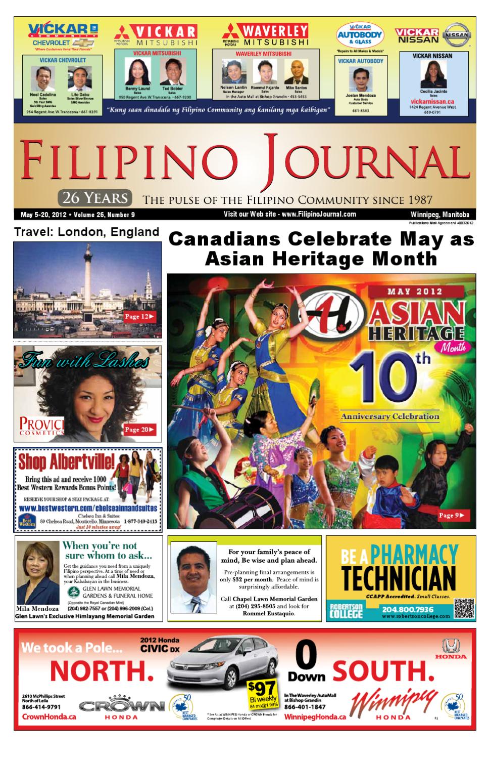 Filipino Journal Winnipeg Volume 26 Number 09 by Filipino Journal - Issuu