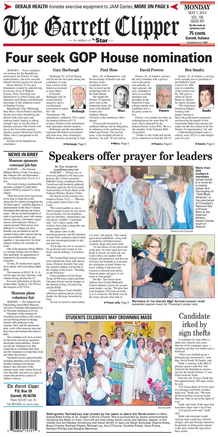 The Garrett Clipper - May 7, 2012 by KPC Media Group - Issuu