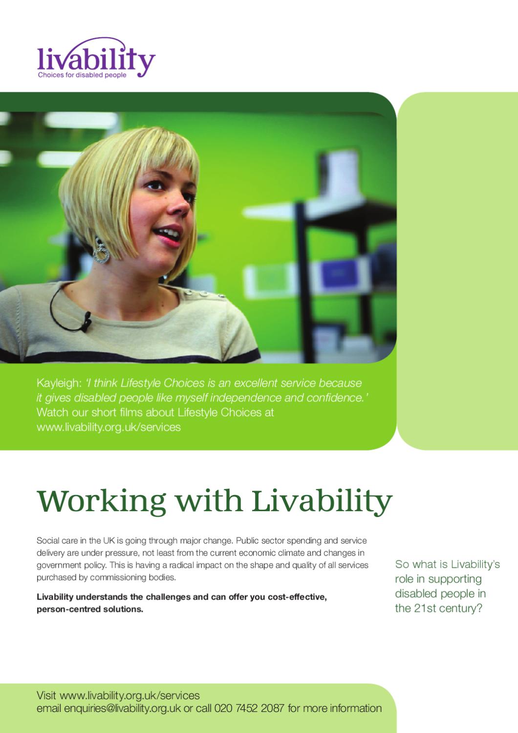 Working with Livability by Livability UK - Issuu