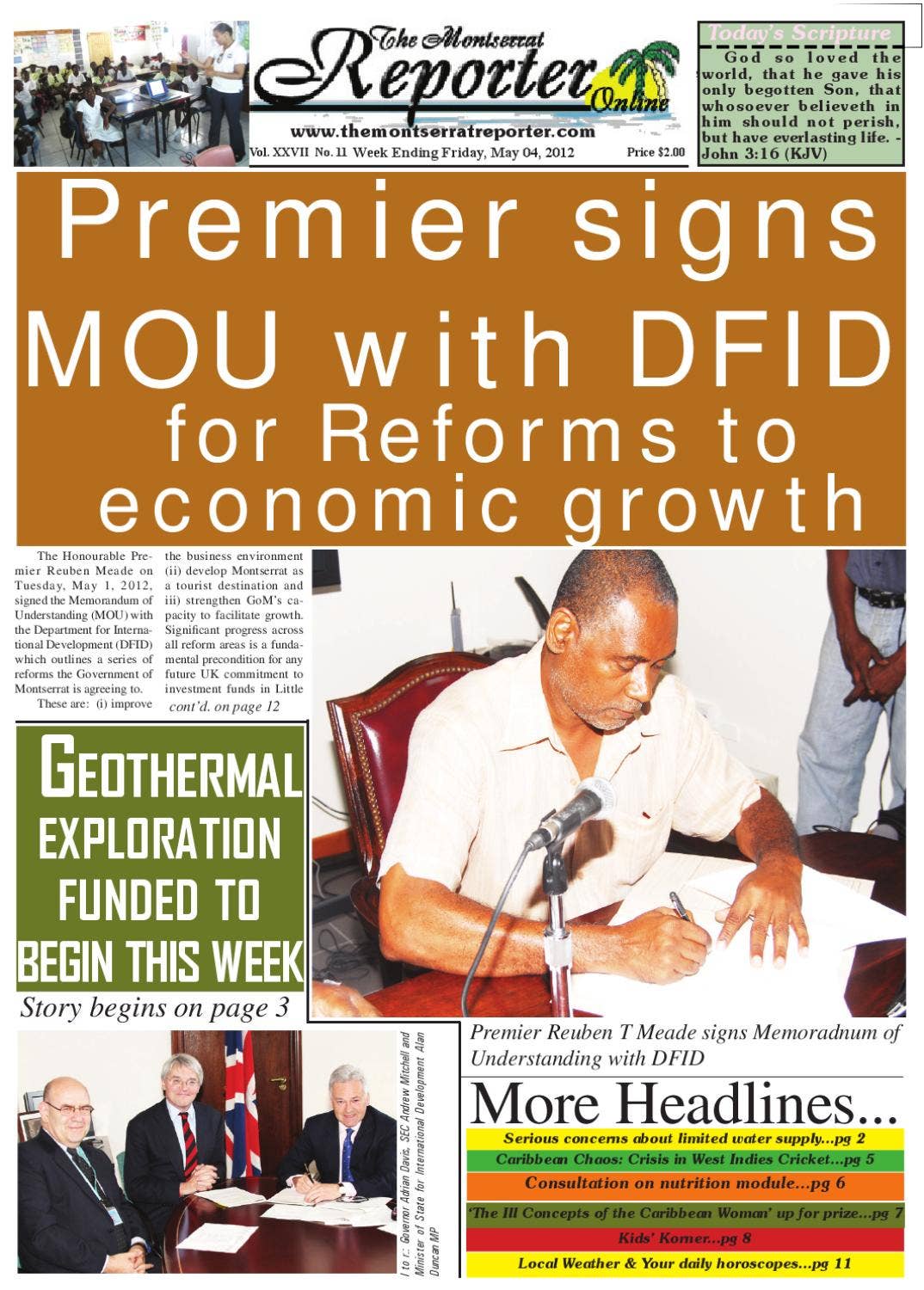 The Montserrat Reporter May 4, 2012 by The Montserrat Reporter - Issuu