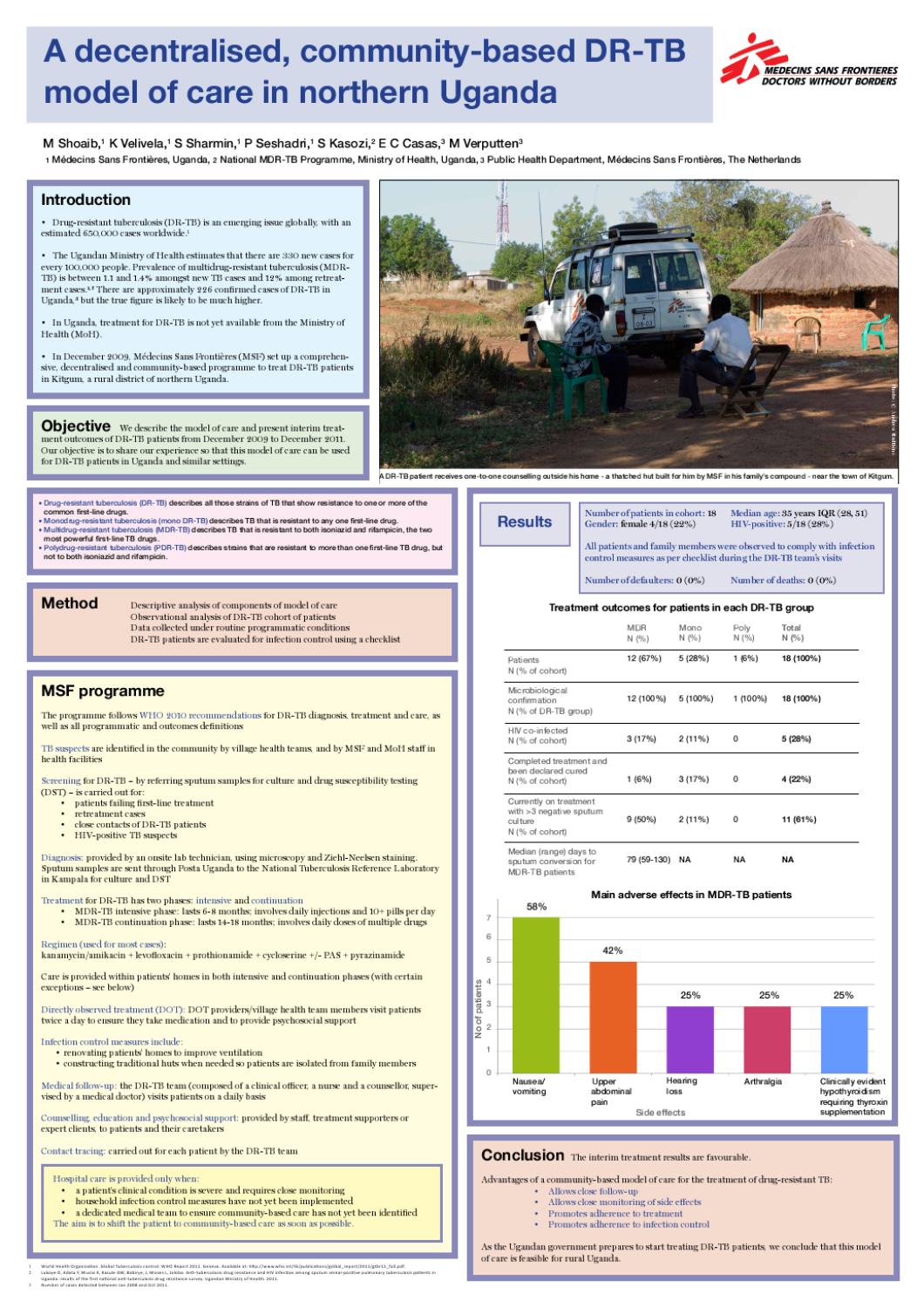 A decentralised, community-based DR-TB model of care in northern Uganda ...