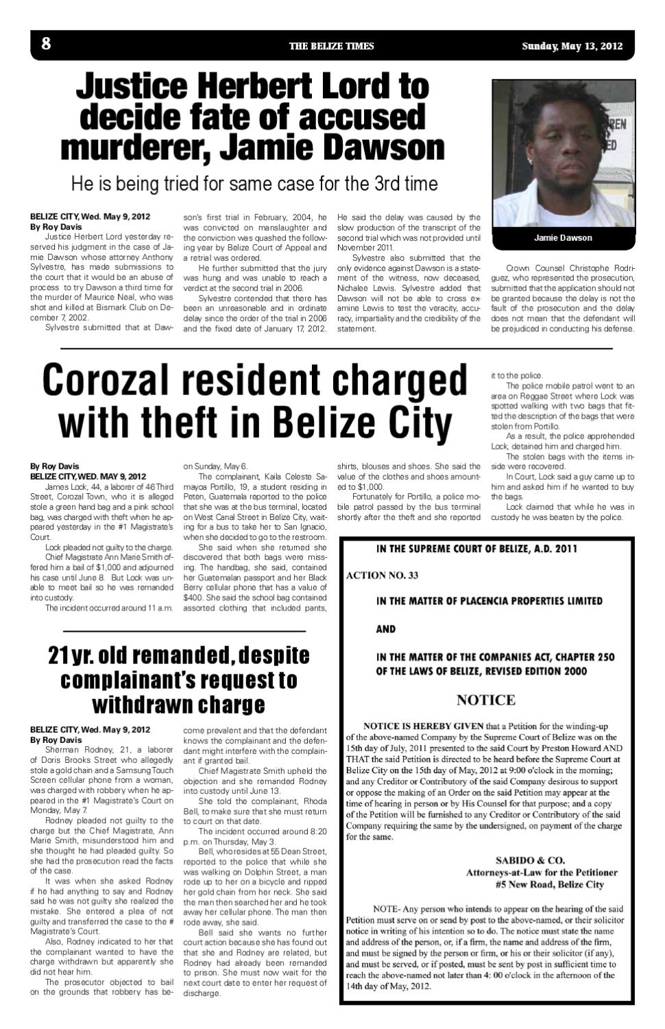 Belize Times May 13, 2012 by Belize Times Press - Issuu